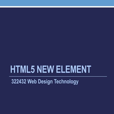 Lab#4 html5new element | PPT