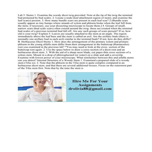 Lab 5- Stems 1- Examine the woody dicot twig provided- Note at the tip.pdf