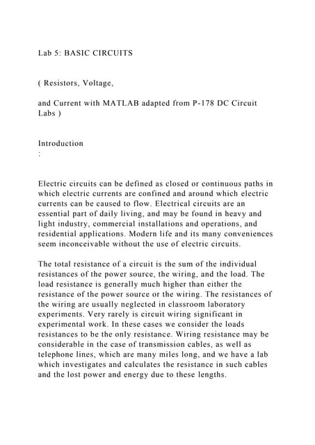Sample lab-report on verfication of ohms law | PDF | Computer Networking | Computing