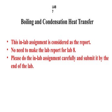Study of boiling and condensation for heat transfer lab | PPT
