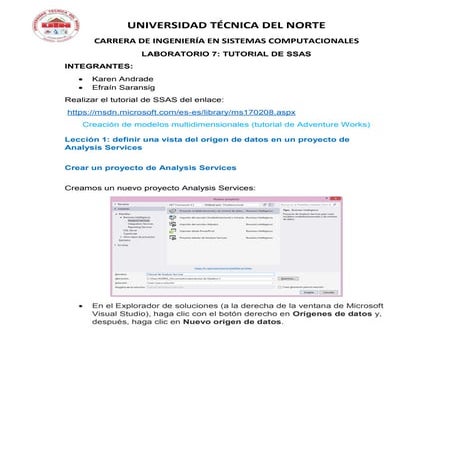 Lab7 tutorial de análisis services parte 1 | PDF