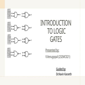 introduction to logic gates with half adder | PPT