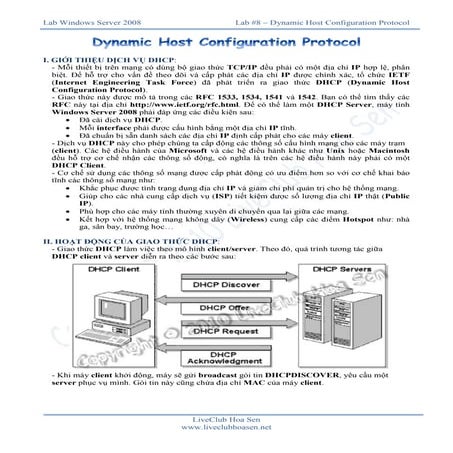 Lab 8 dhcp server | PDF