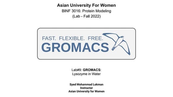 Gromacs Tutorial | PDF