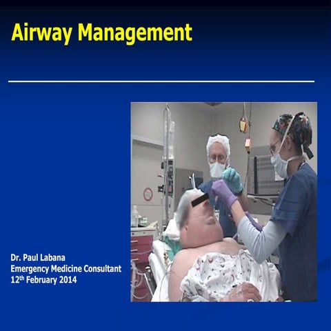 Airway management in the Emergency Department for Trainees | PPTX