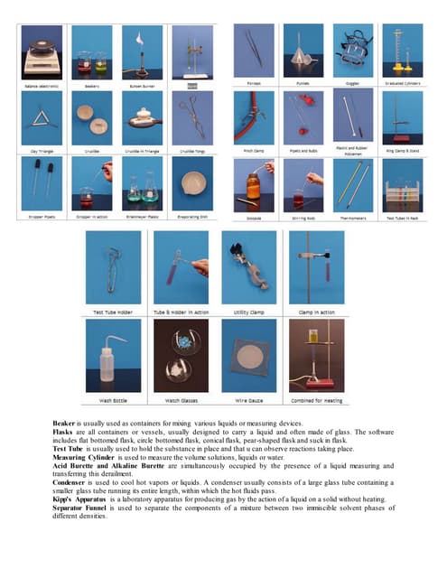 Chemistry laboratory apparatus | PPT | Chemistry | Science