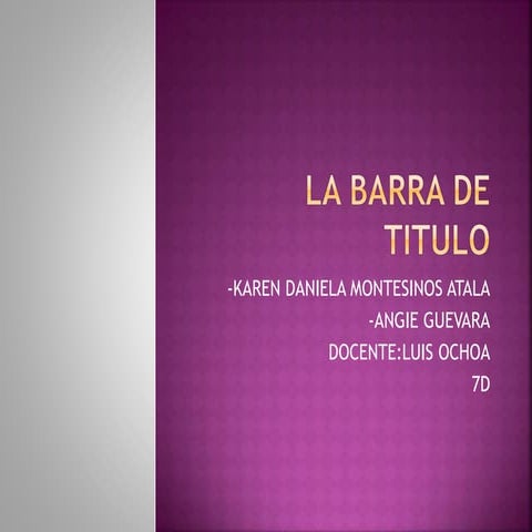 la barra de titulo | PPTX