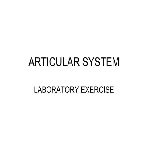 Lab articular system | PPT