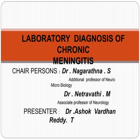 Lab diagnosis of chronic meningitis. tavr | PPTX
