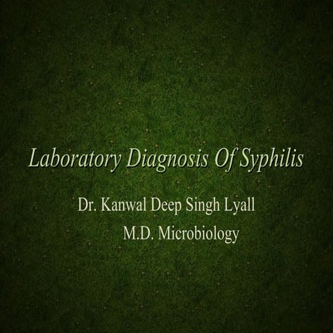 Lab diagnosis of syphilis | PPT
