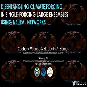 Disentangling Climate Forcing In Multi Model Large Ensembles Using