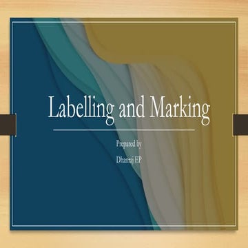 Labelling, Packing and Marking guidelines | PPT