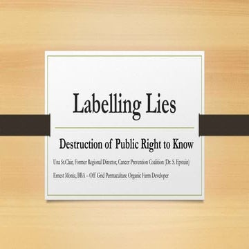 Labelling lies | PPT