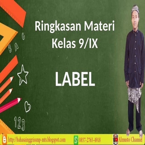Label MATERI BAHASA INGGRISKELAS IX PPT.pptx