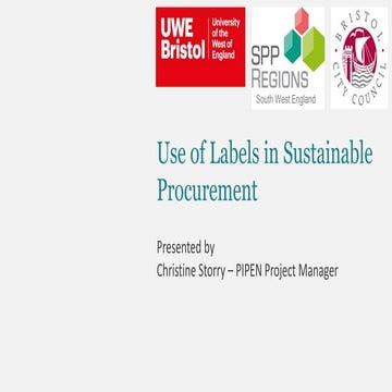 Use of Labels in Sustainable Procurement | PDF