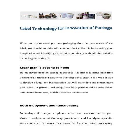 The importance of product labels | DOCX