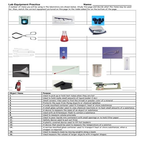 Lab equipment | PDF
