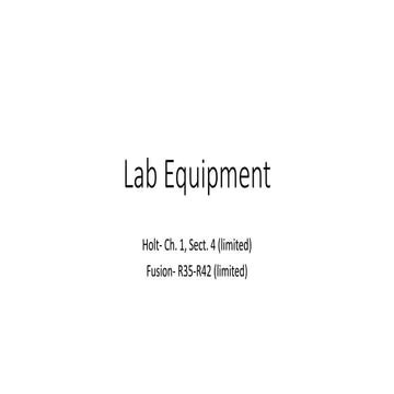 Lab equipment | PPT