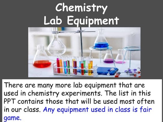 common laboratory apparatus ppt | PPTX | Chemistry | Science