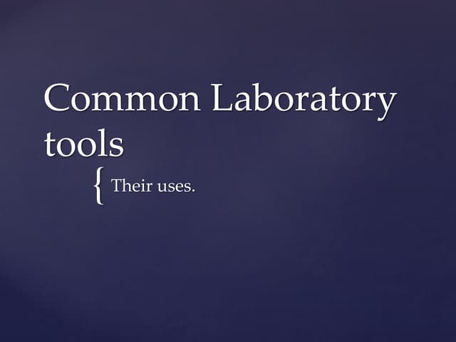 common laboratory apparatus ppt | PPTX