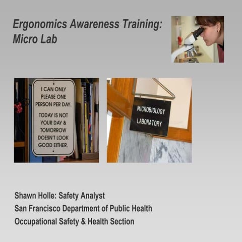 Lab Ergonomics | PDF