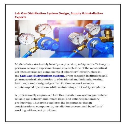 Gas Manifold Systems: Your Simple Guide to Efficiency | PDF