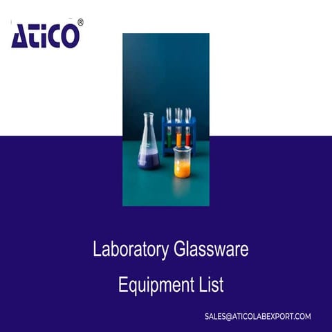 Lab Glassware Equipment List, Manufacturer and Supplier In India | PPTX