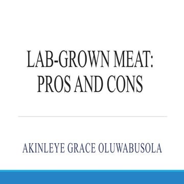 LAB GROWN MEAT.pptxn | PPTX