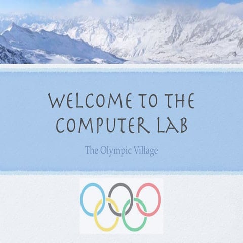Welcome to the Computer Lab | PPT