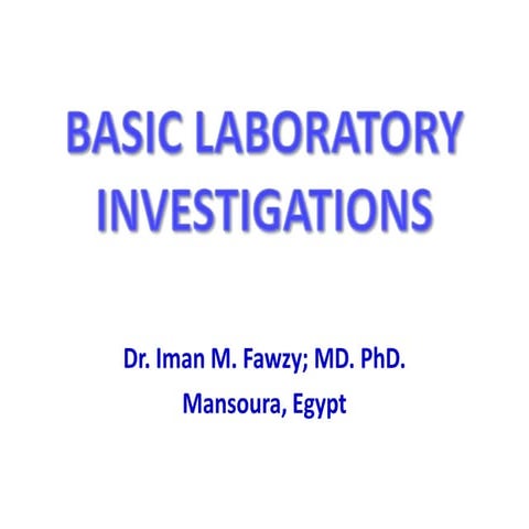 Lab investig | PPTX | Infectious Diseases | Diseases and Conditions