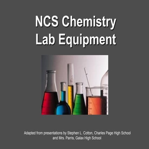 Chemistry Lab Equipment 2018 | PPT