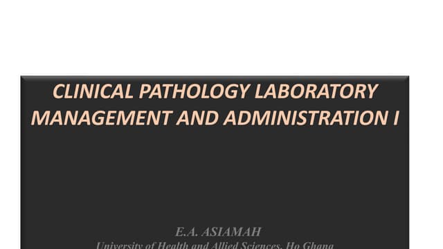 Pathology Laboratory Risk Management | PPTX