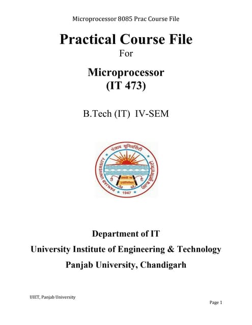 Session plan microprocessor & interfacing new | PDF