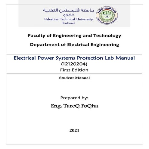 Electrical Power Systems Protection Lab in PTUK | PDF