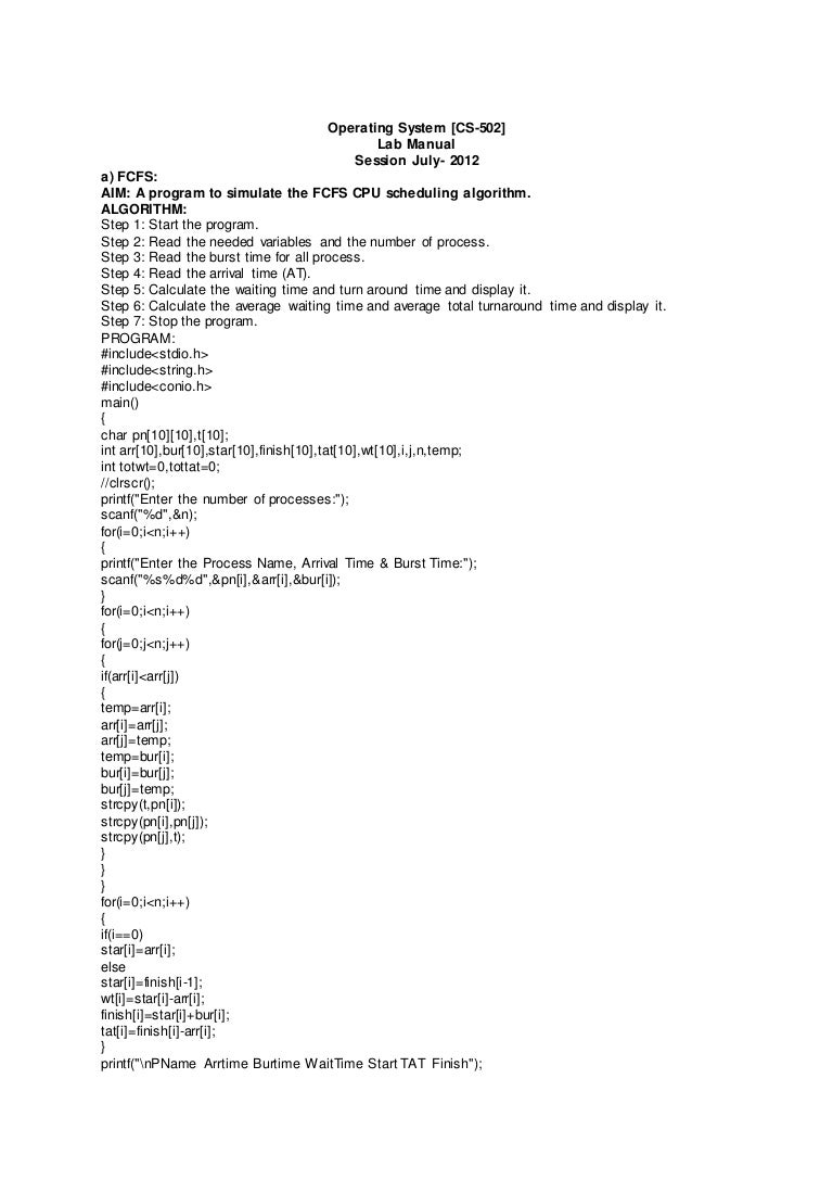 Lab Manual Operating System Cs 502 Rgpv Useful 