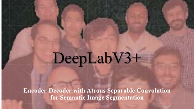 Deeplab V3 Encoder Decoder With Atrous Separable Convolution For Semantic Image Segmentation