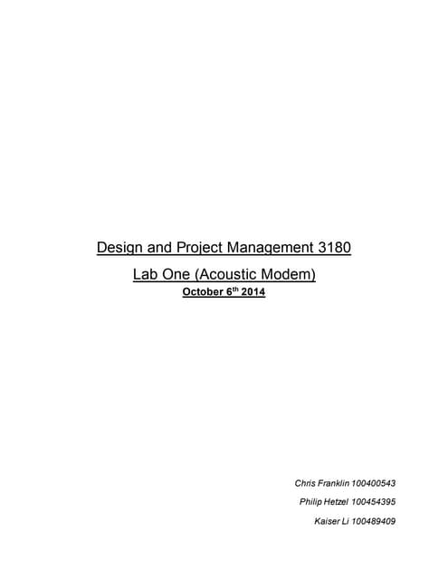 Lab1 design | PDF