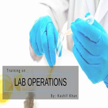 Lab operations presentation | PPTX