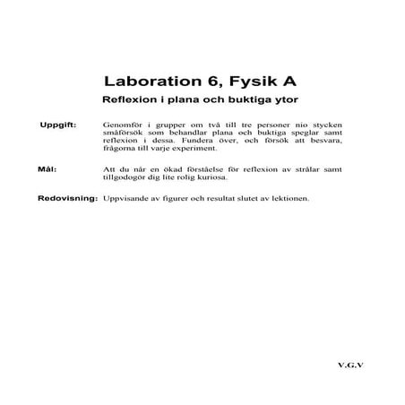 Laboration 6 Fysik A | PDF