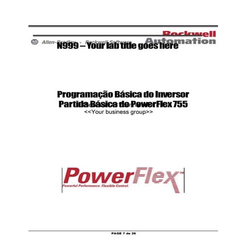 Basic drive programing pf753 | DOCX