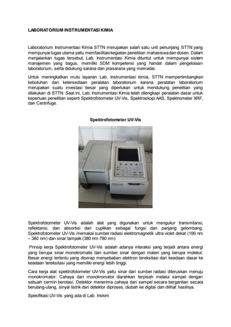 Spektrometri uv vis | PPT