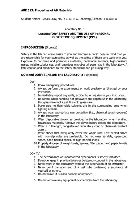 Safety rules for histopathology lab | PDF