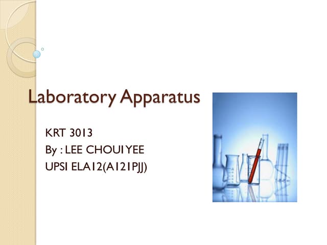 Laboratory equipment and apparatus | PDF