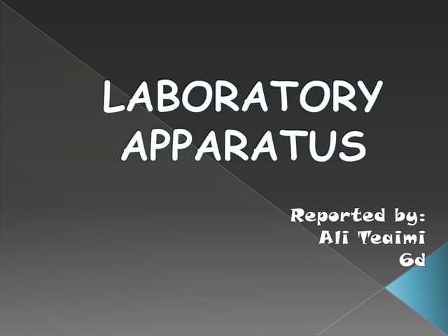 Laboratory apparatus | PPTX