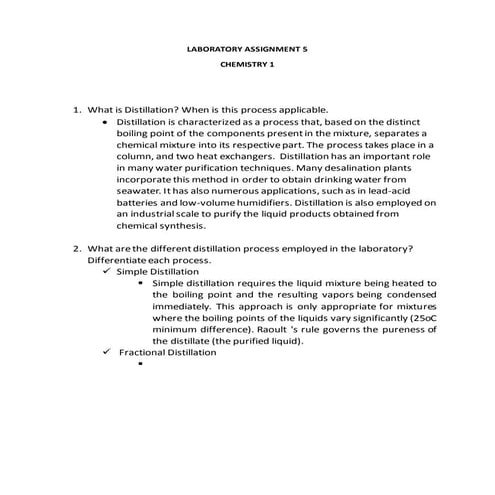 Laboratory assignment 5 not done | PDF