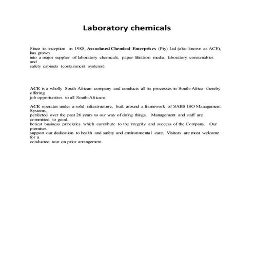 Laboratory chemicals | DOCX