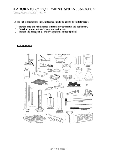 Section 2 laboratory equipment and functions | DOCX