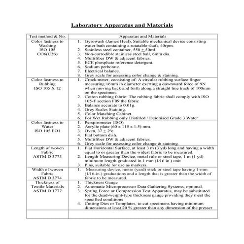 Laboratory equipments | PDF