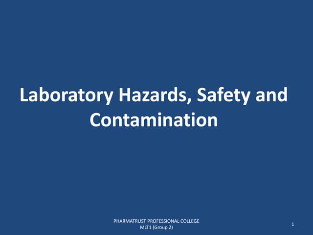 Laboratory Safety, Biomedical Waste & Its Management | PPTX
