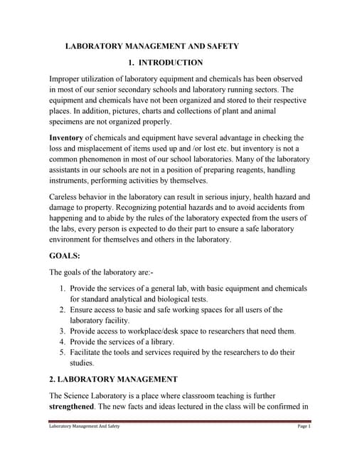 science laboratory and planning | PPTX